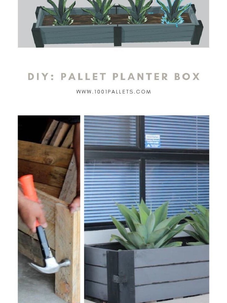 DIY Tutorial Pallet Planter Box 1001pallets | PDF | Pallet | Consumer Goods