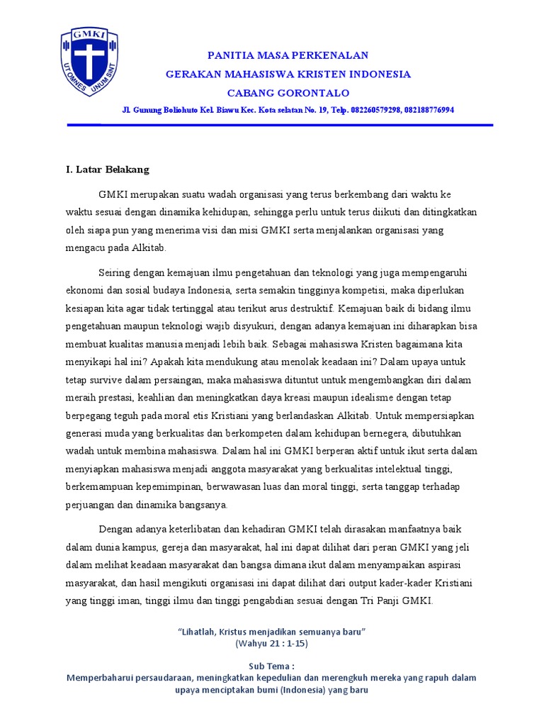 Proposal Maper Gmki Gorontalo Roly | PDF