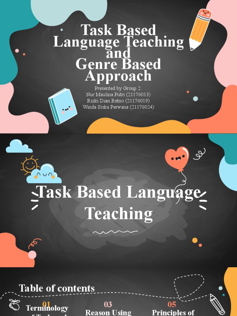 An Analysis of Task Based Language Teaching: Principles ...
