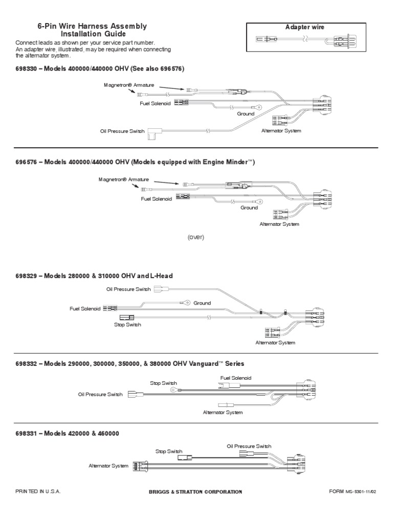 6-Pin Wire Harness Assembly Installation Guide | PDF | Vehicle Parts ...