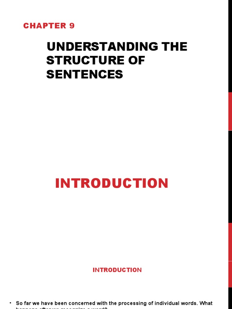 Chapter 9, Understanding The Structure of Sentences - Parts 1 + 2 | PDF ...