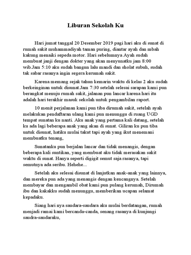 Liburan Sekolah | PDF