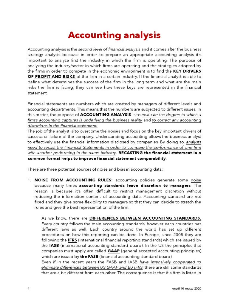 Understanding Accounting Analysis Techniques | PDF | Depreciation ...