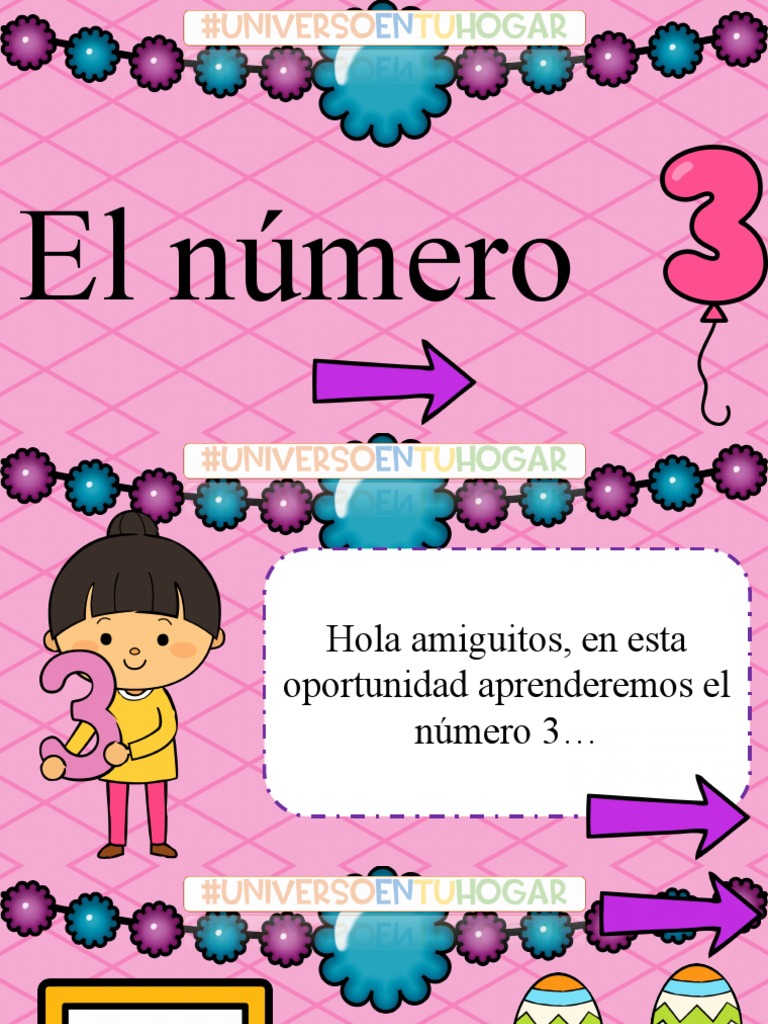 Aprende el número 3 con ejemplos | PDF | Hogar, jardinería y bricolaje