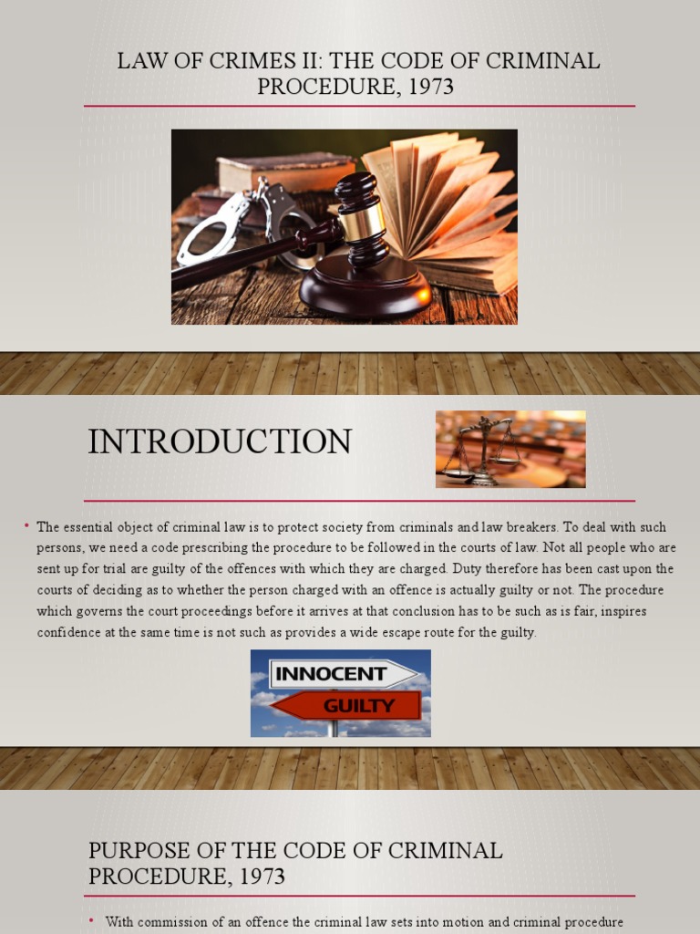 CRPC - Introduction Week 1 | PDF | Crime & Violence | Crimes