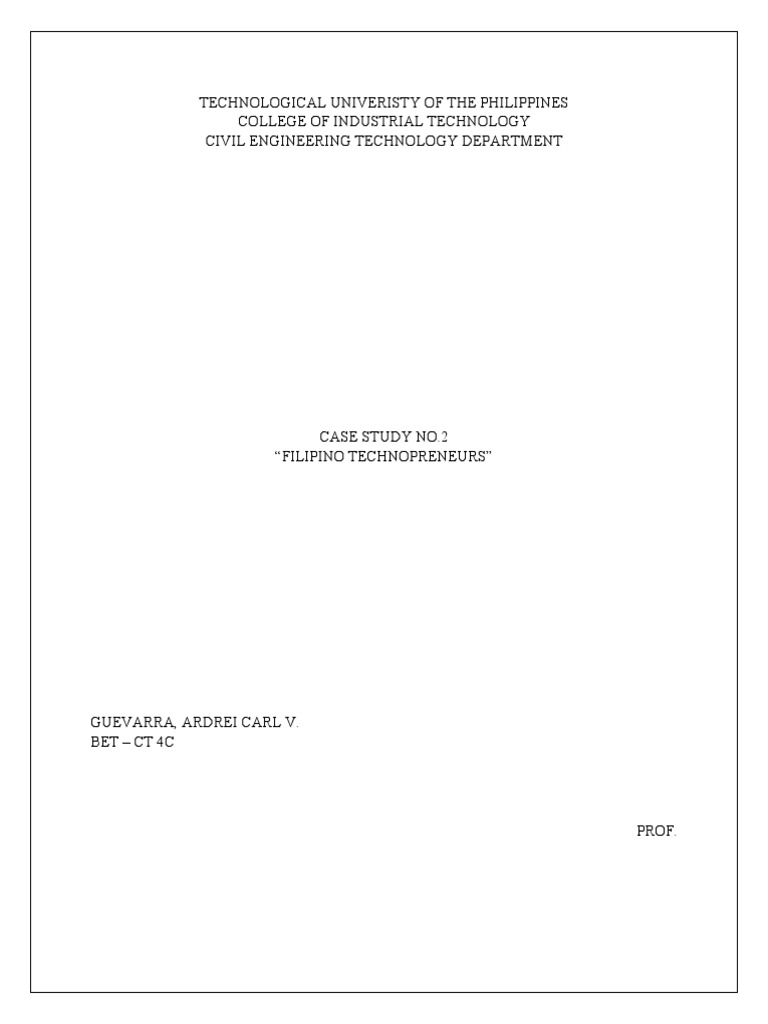 Case Study No. 2 - Guevarra | PDF | Entrepreneurship | Startup Company