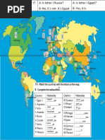 World Continents Countries Nationalities Flashcards Picture ...