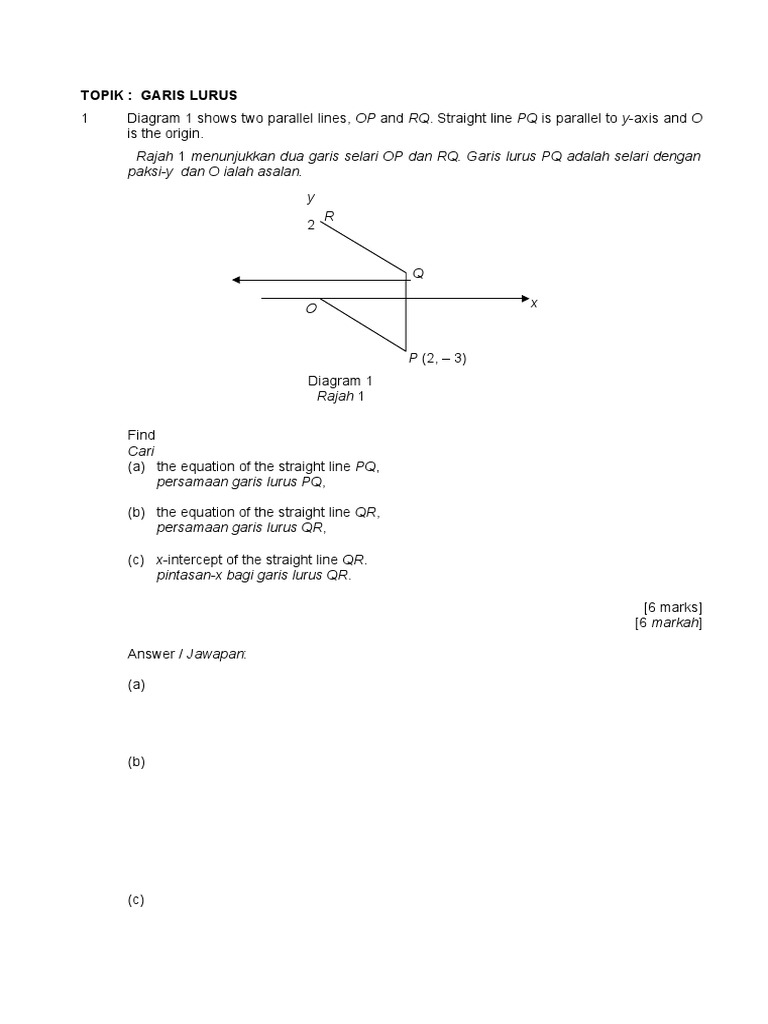 Straight Lines | PDF