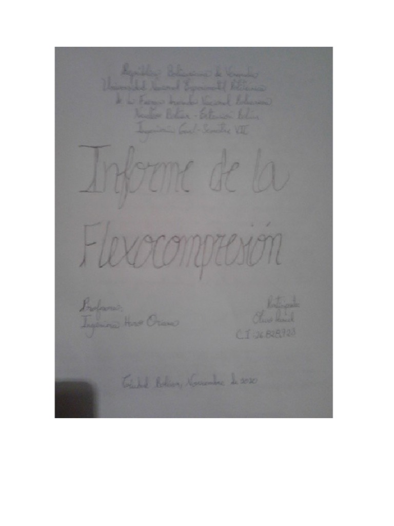 Unidad III. Informe de La Flexo-Compresion | PDF