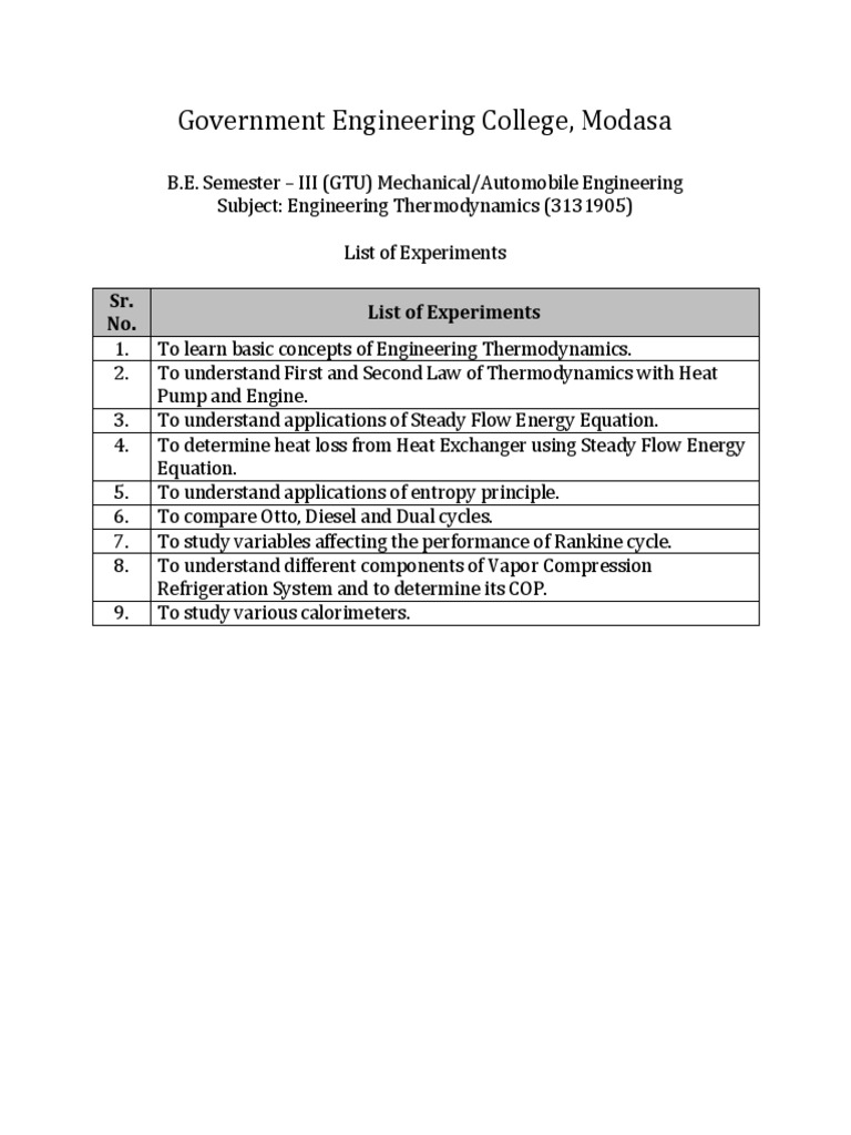 Laboratory Manual of ET III Mechanical and Automobile Engineering ...