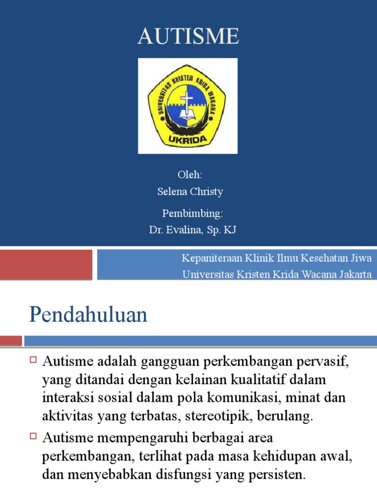 Autisme Power Point Presentation Pdf