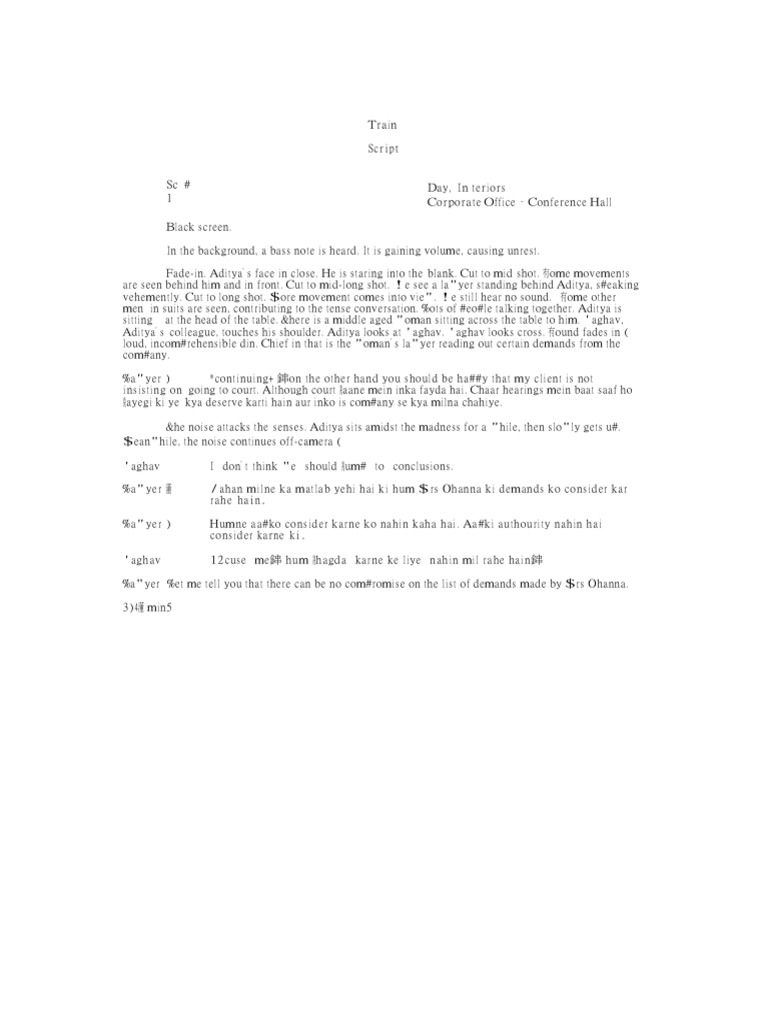 Jab We Met Bollywood Movie Script | PDF | Home & Garden | Art