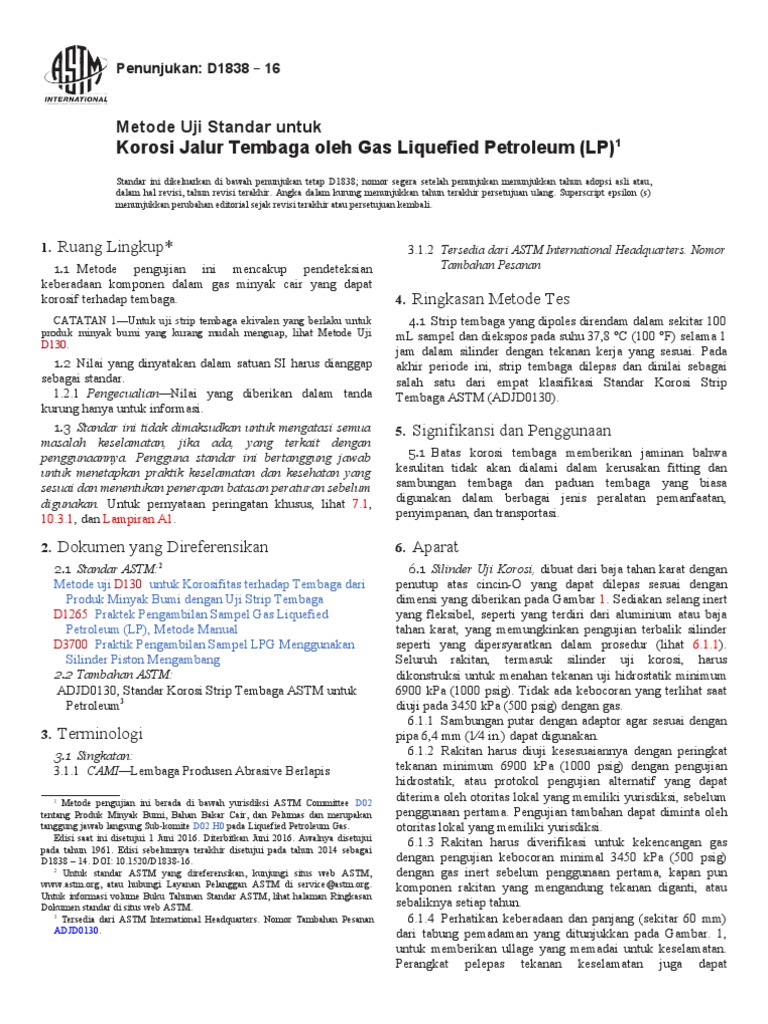 Astm D-1838 | PDF