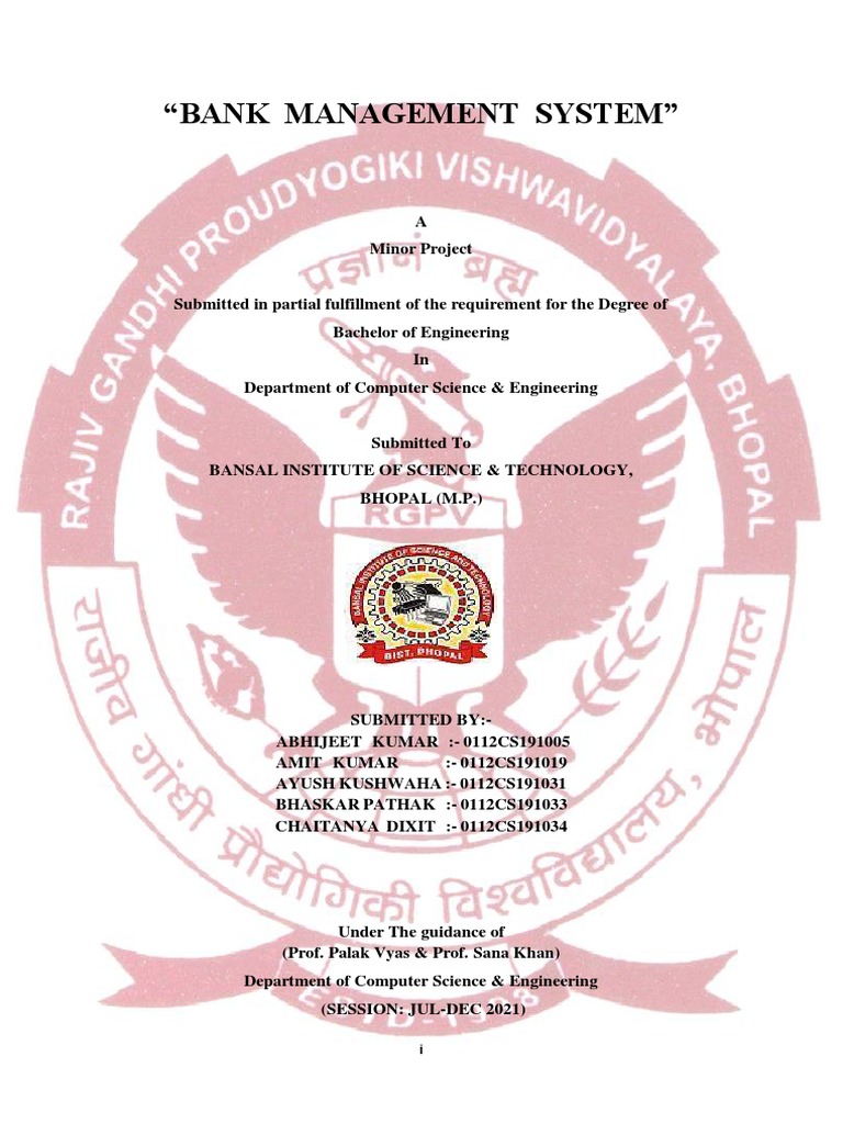 Development of a Bank Management System to Streamline Banking ...