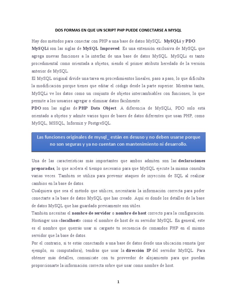 Conectarse A Mysql | PDF | Mi sql | Php