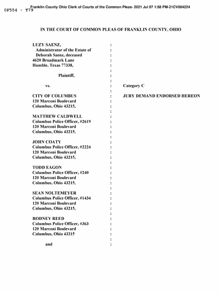 Saenz Family Lawsuit | PDF