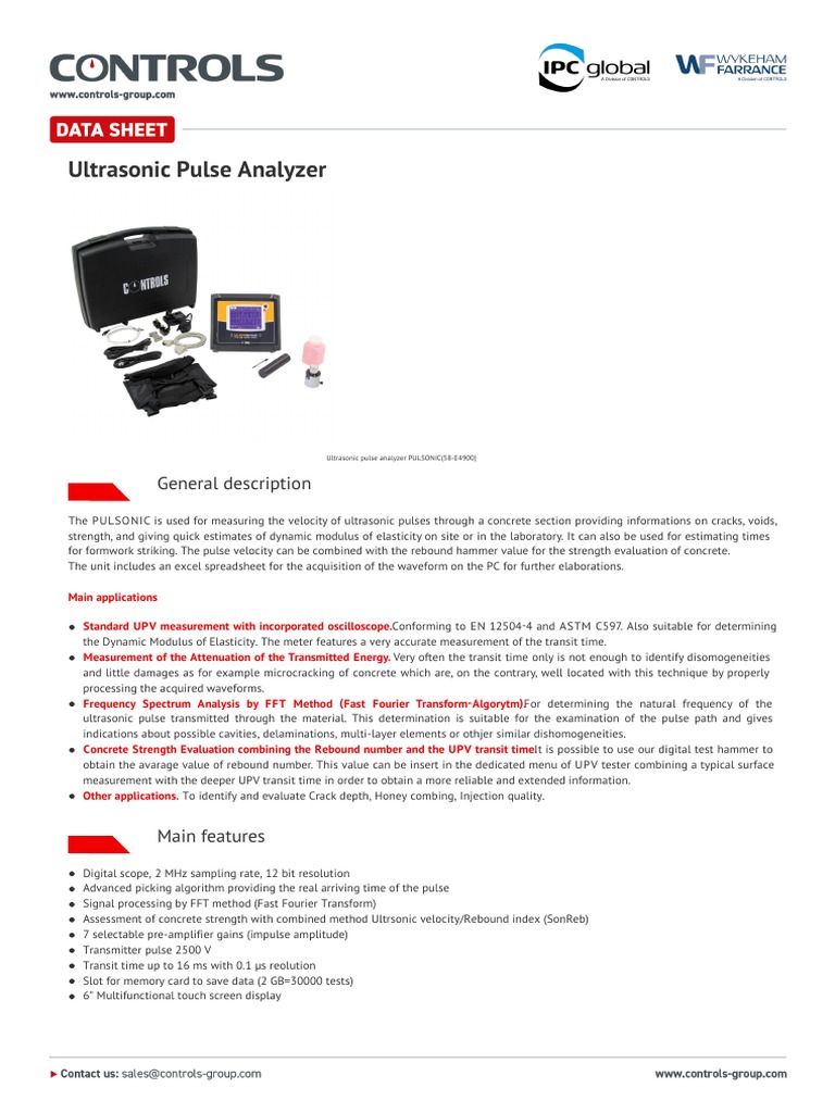Ultrasonic Pulse Analyzer Controls | PDF | Ultrasound | Sampling ...