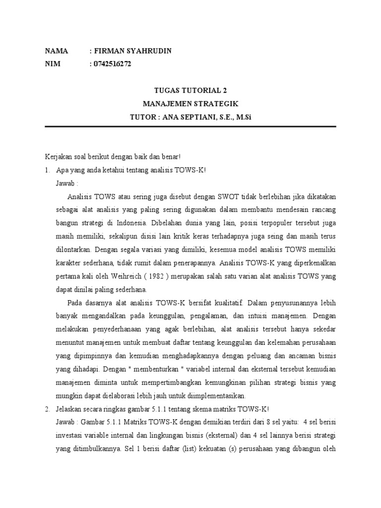 Tugas Tutorial 2 | PDF
