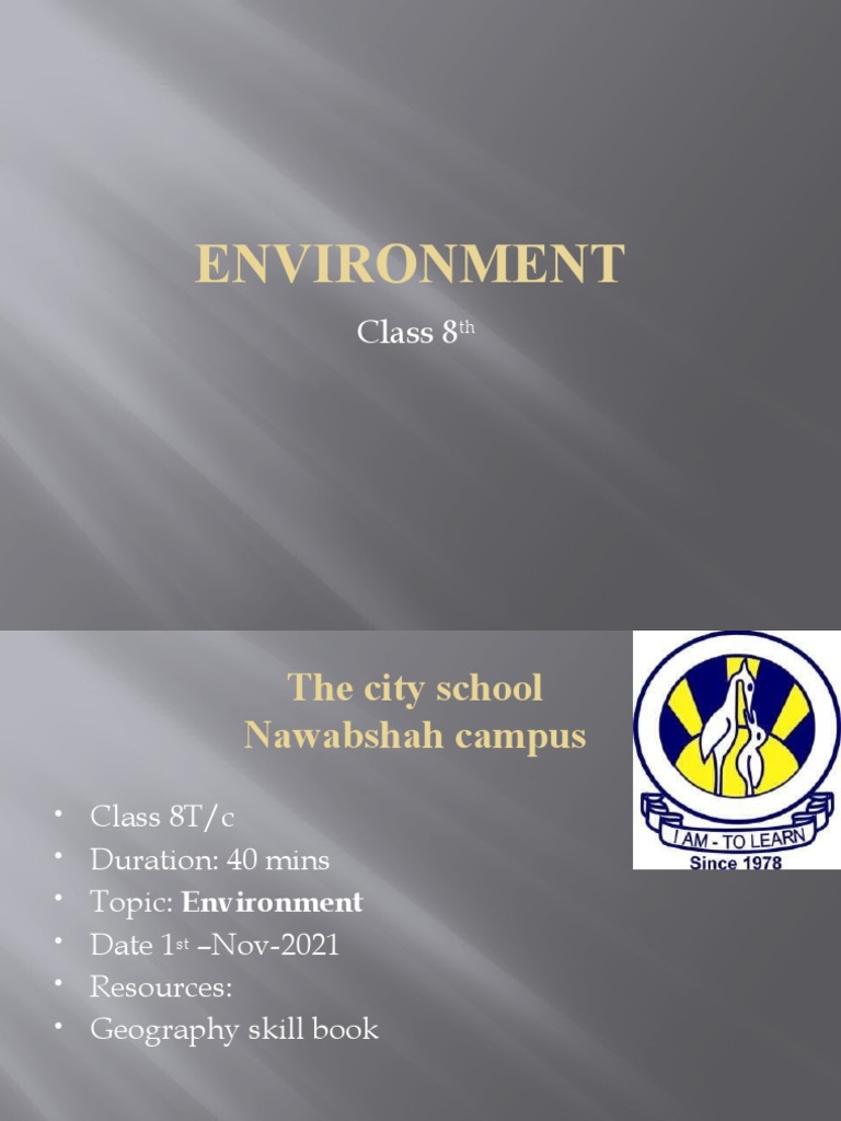 Class 8 Environment 1 Part | PDF | Sustainability | Sustainable Development