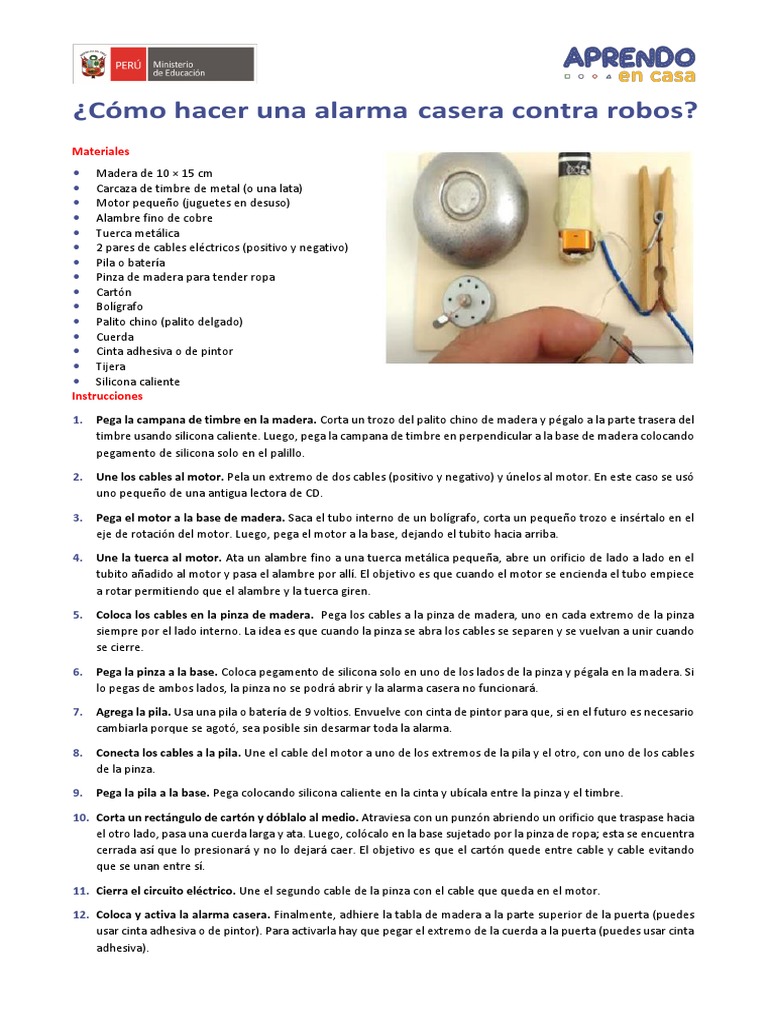 PDF - 5 - ¿Cómo Hacer Una Alarma Casera Contra Robos | PDF | Bienes ...