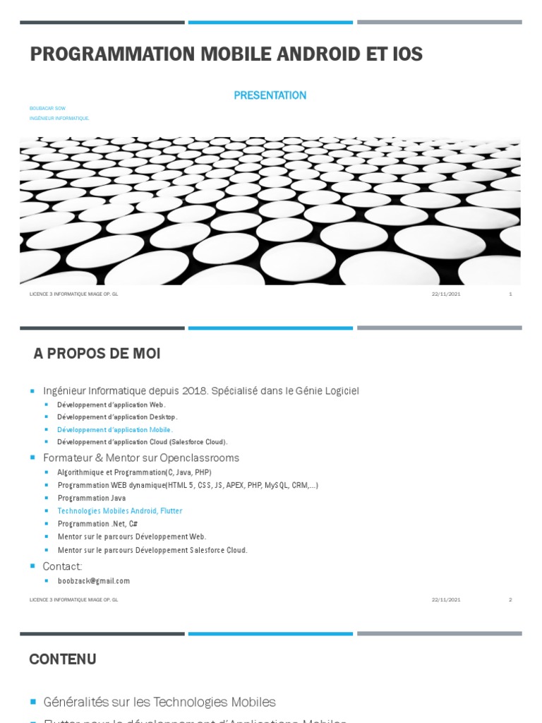 Programmation - Mobile Android Et IOS Presentation | Download Free PDF | Android (Système d ...