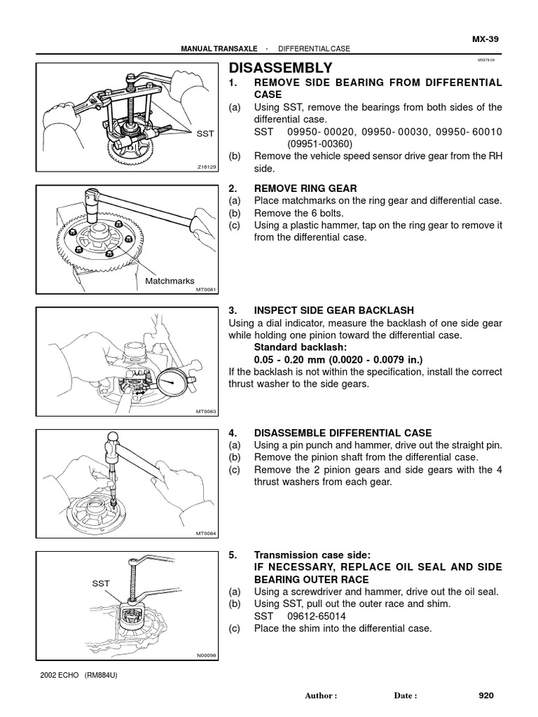 Disassembly: - Differential Case | PDF | Gear | Machines