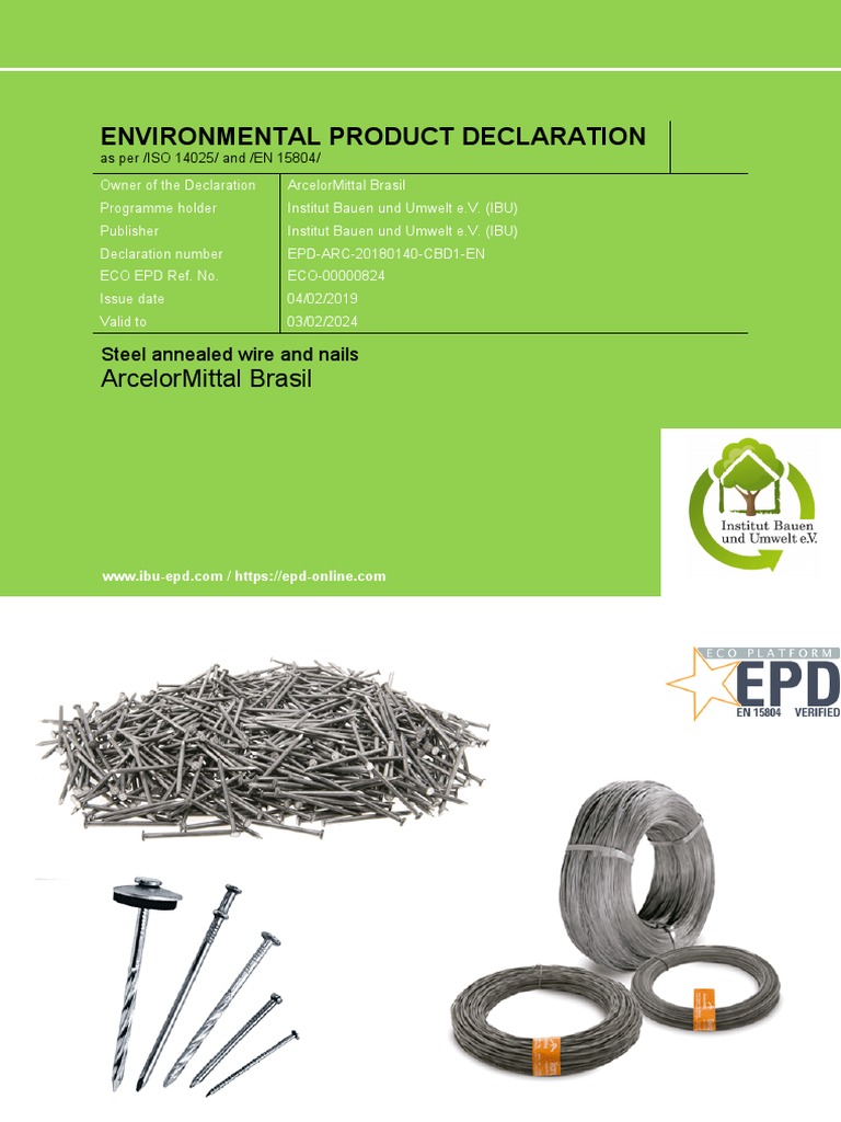 Steel Annealed Wire and Nails | PDF | Life Cycle Assessment | Scrap