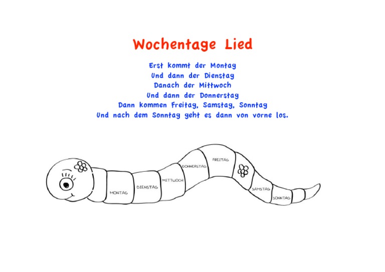 Wochentage Lied | PDF
