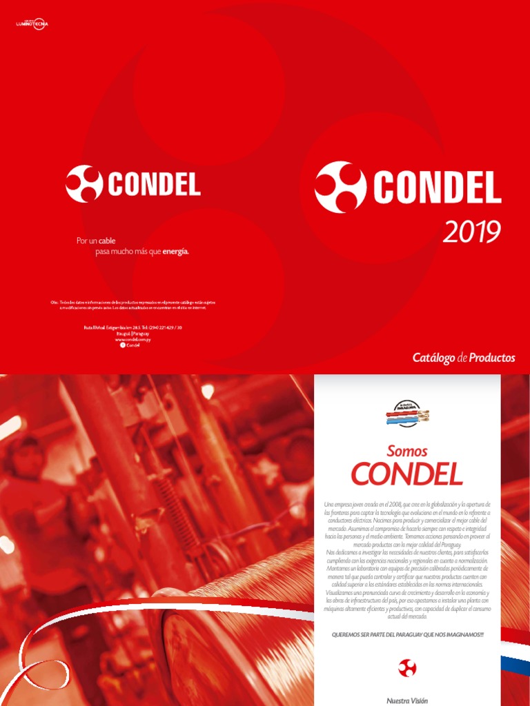 Catalogo Condel | PDF | Aislador (Electricidad) | Cloruro de polivinilo