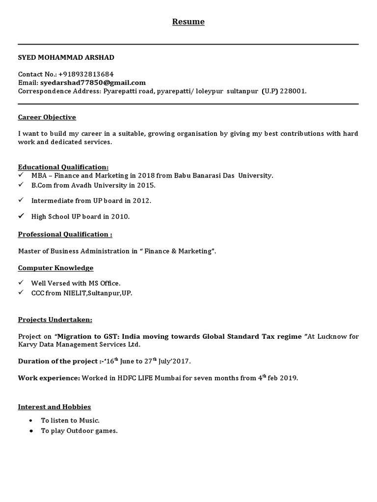 Arshad Resume-3 | PDF