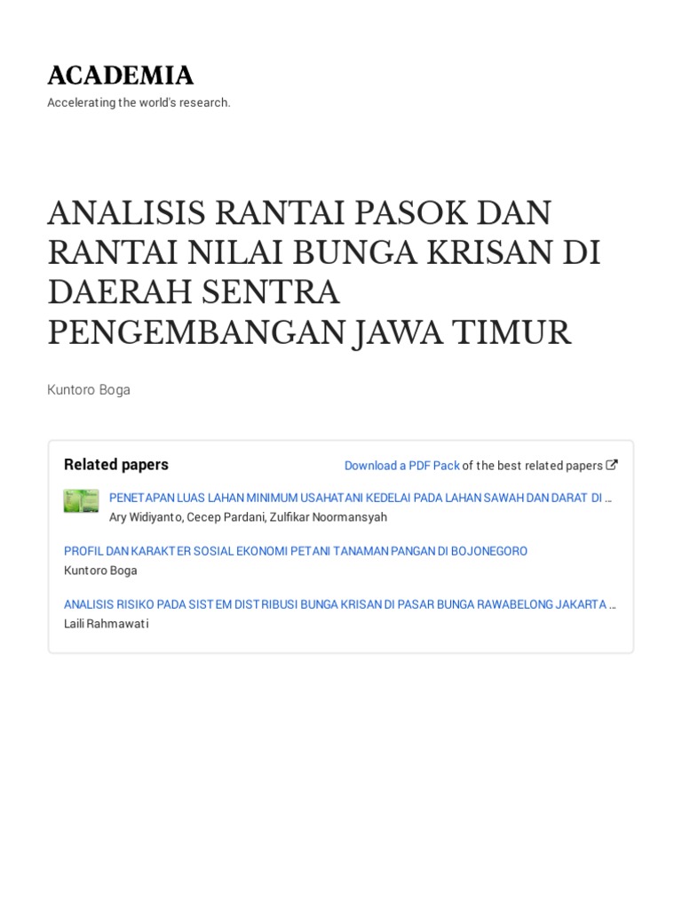 01 Analisis Rantai Nilai Agribisnis Bunga Krisan Di Jawa Timur Kuntoro Boga Andri With Cover ...