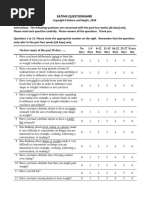 Eating Disorder Examination Questionnaire EDE Q PDF | PDF | Behavioural Sciences | Clinical ...