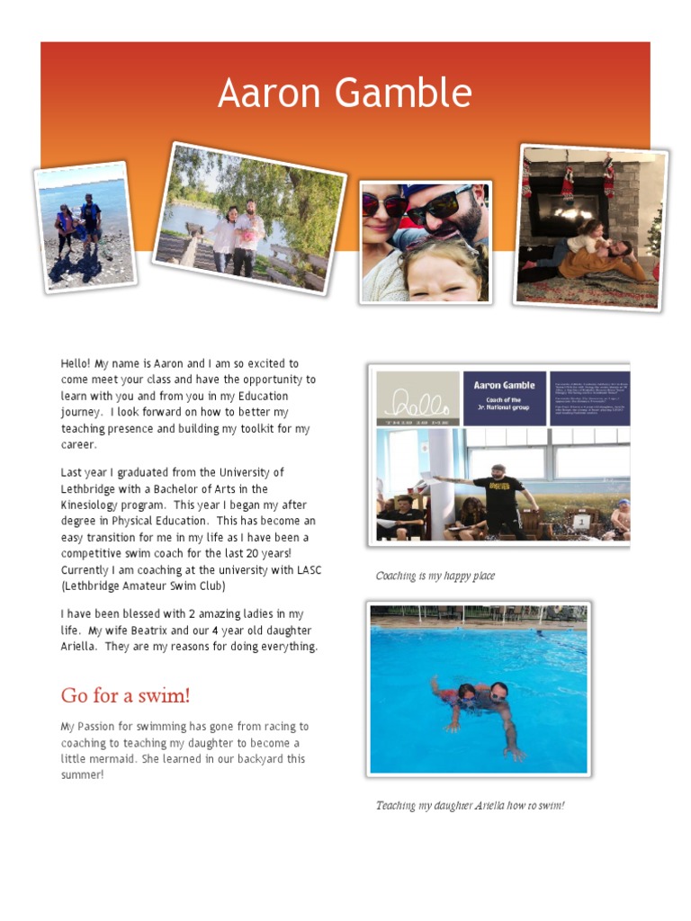 Meet Aaron Gamble: Future Educator | PDF