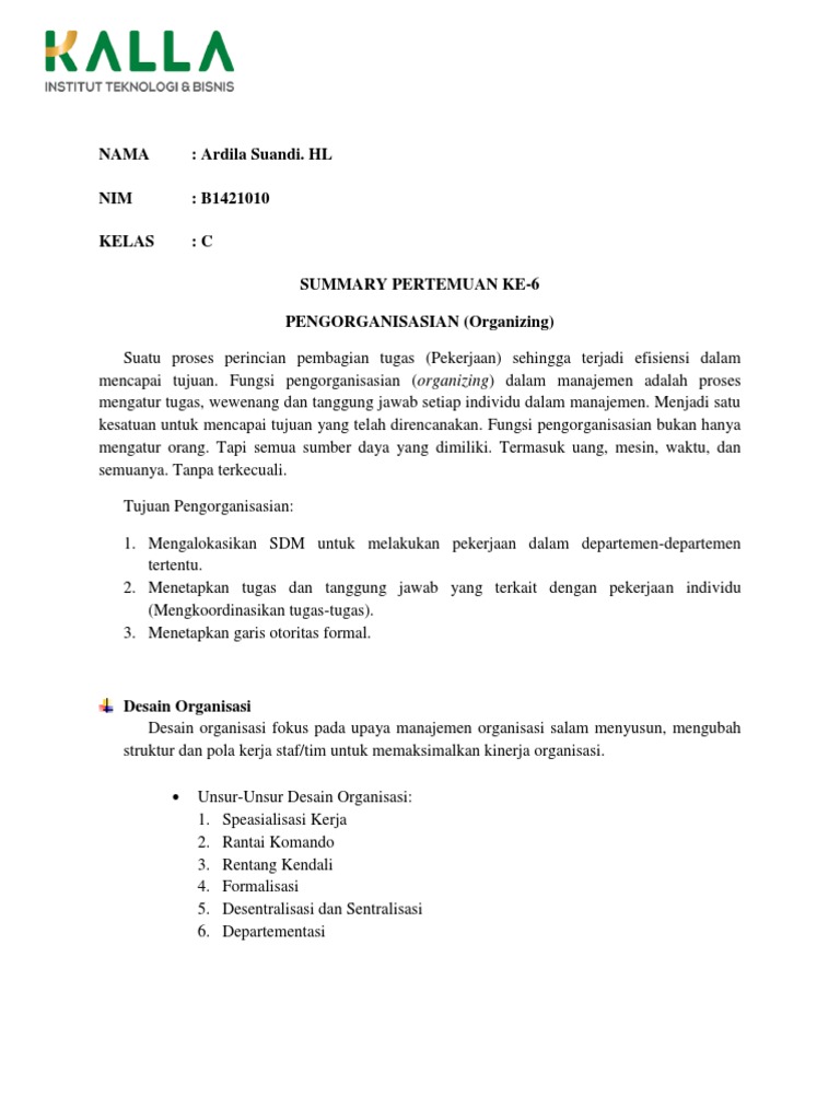 Summary Materi 6 | PDF