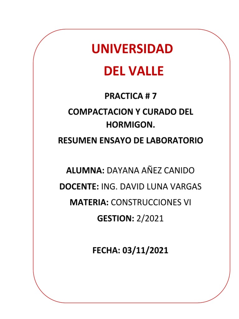 Compactación y Curado del Hormigón | PDF | Hormigón | Materiales