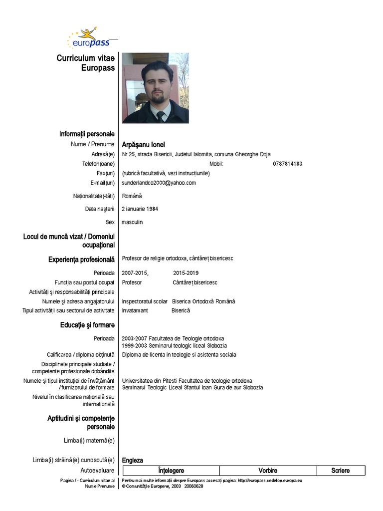 CV in Format European | PDF