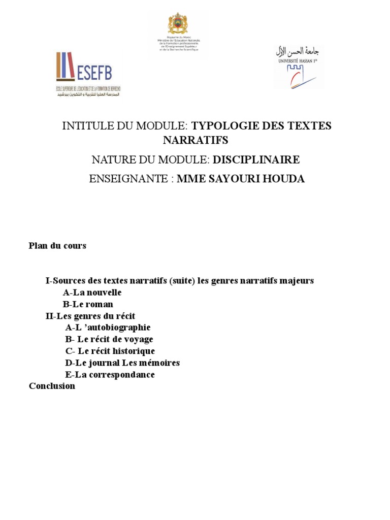 Typologie Textuelle Semaine 4 | PDF | Nouvelles | Littérature de voyage
