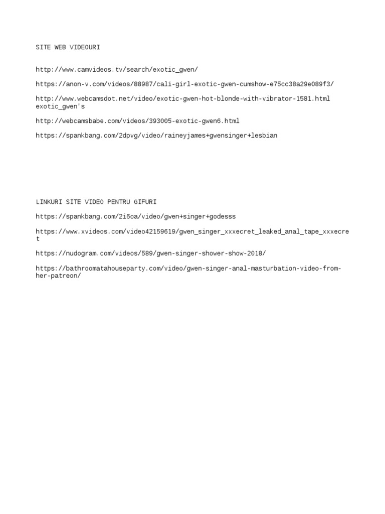Linkuri Exotic Gwen's | PDF