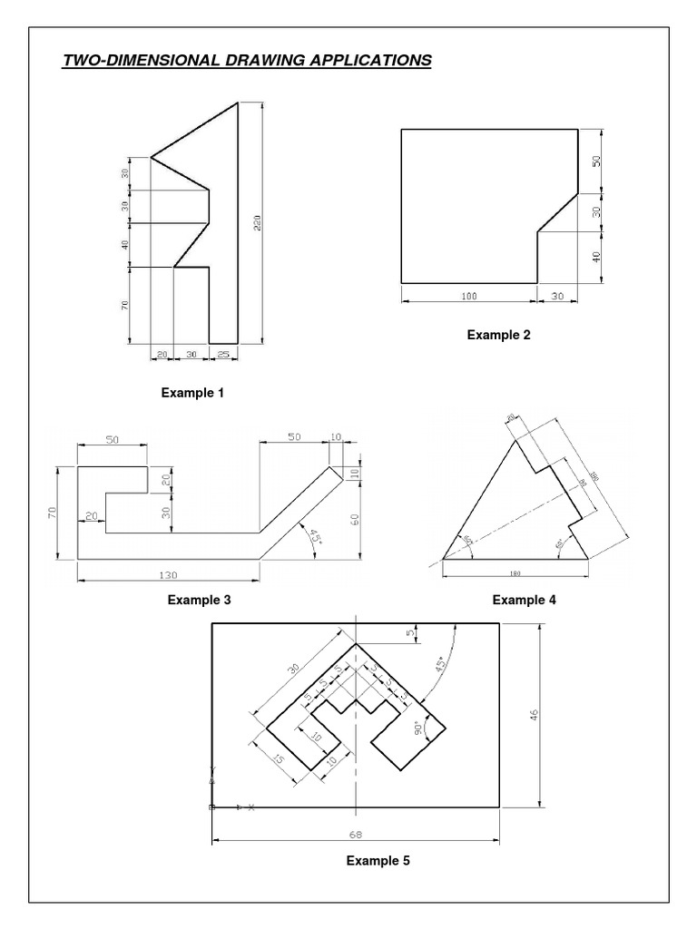 Two-Dimensional Drawing Applications: Example 2 | PDF