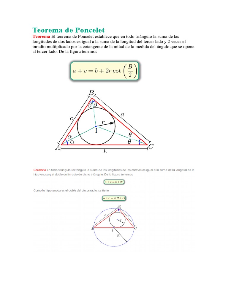 Teorema de Poncelet | PDF