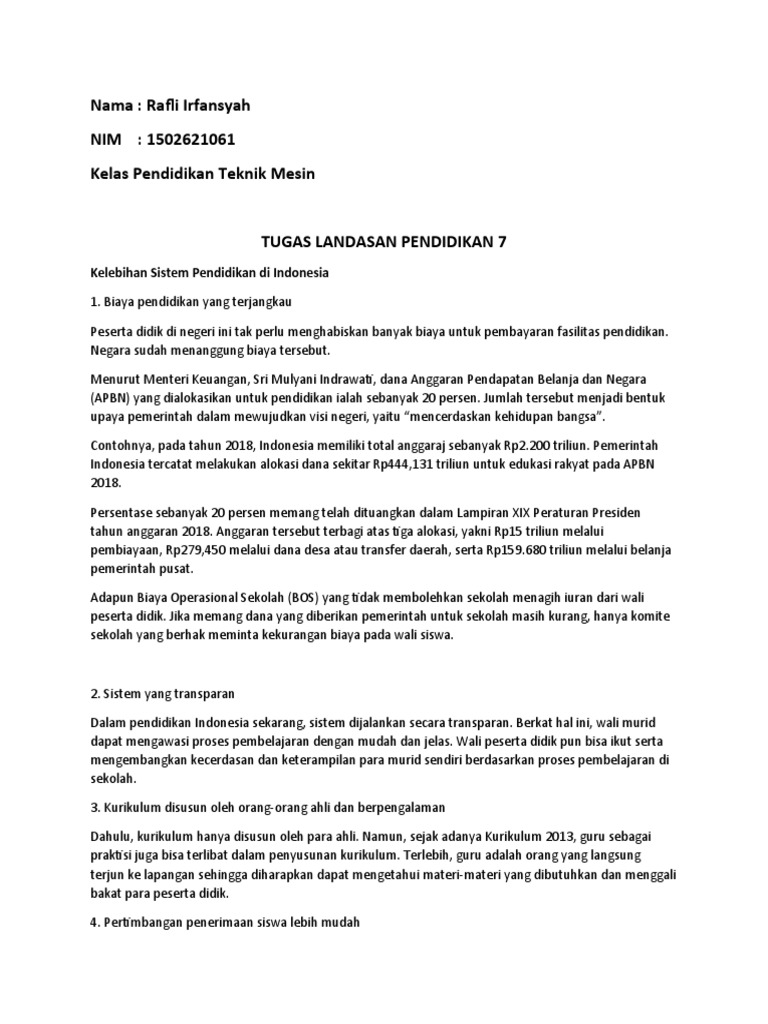Tugas 7 Perbendaan Sistem Pendidikan | PDF | Ilmu Sosial