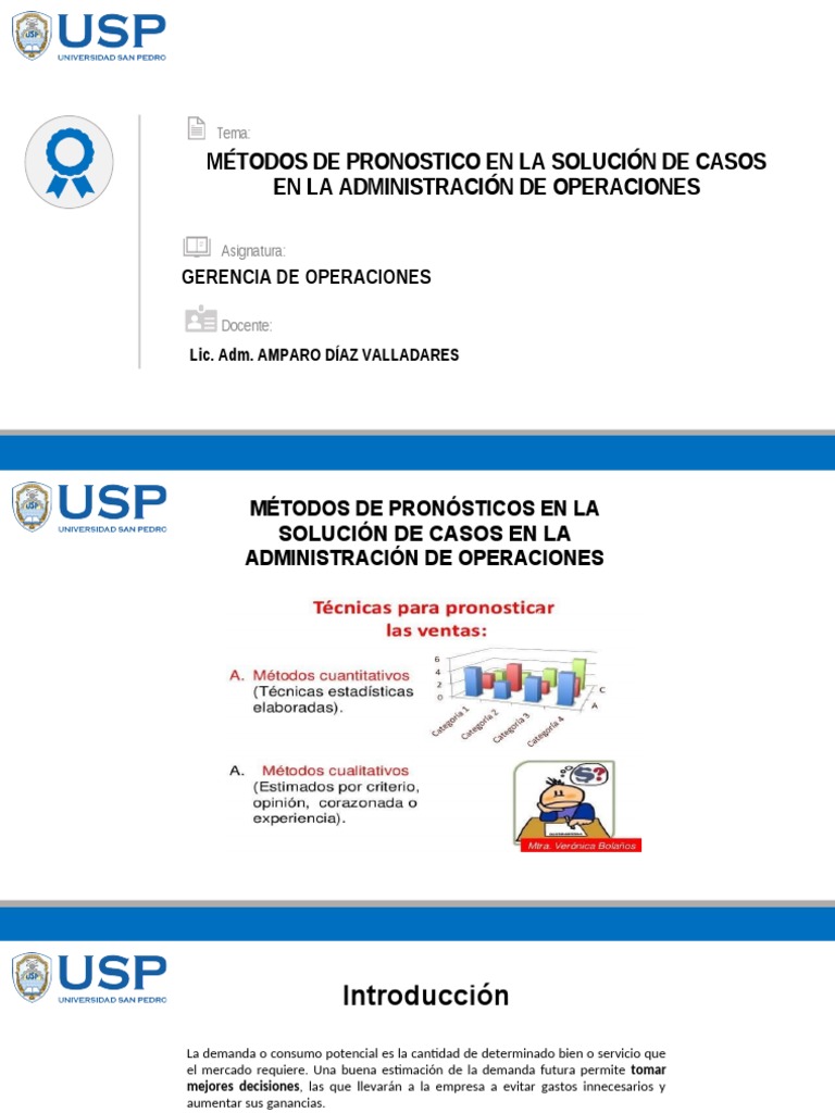 METODOS DE PRONOSTICO EN LA ADM - DE OPERACIONES 4 Amparito | PDF | Demanda | Análisis de regresión