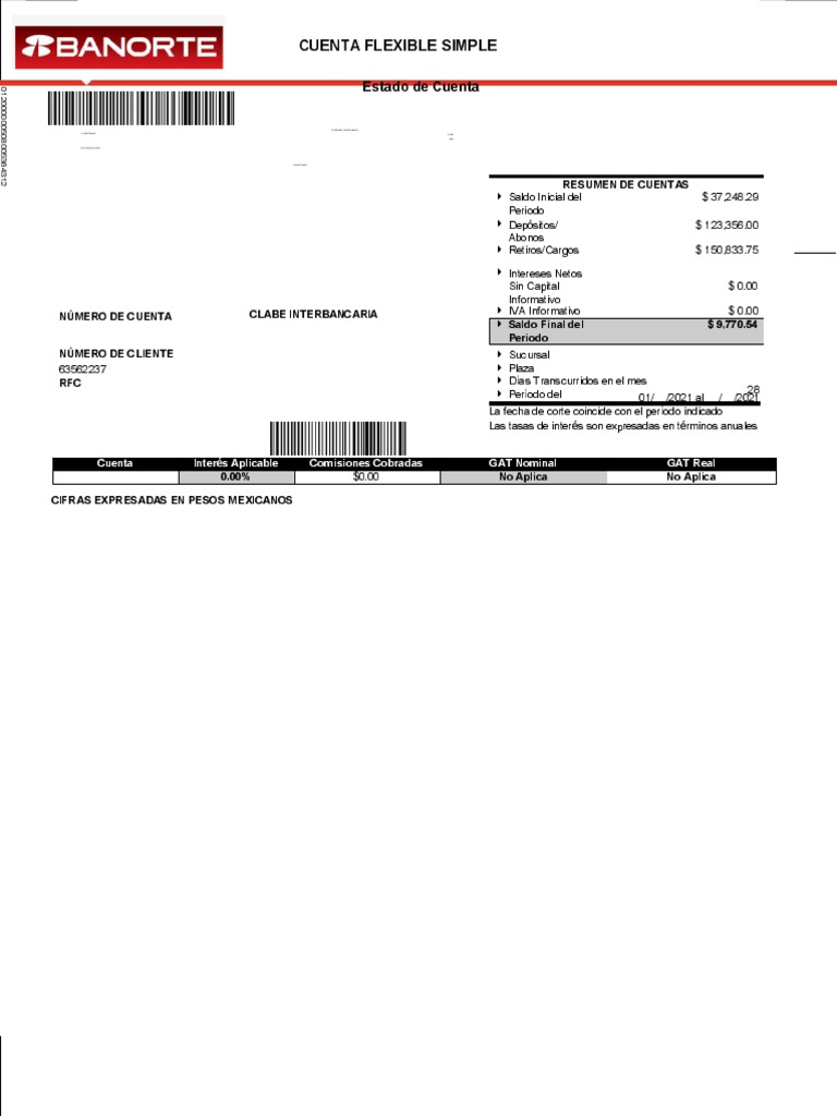 Estado de Cuenta BANORTE FMP | PDF