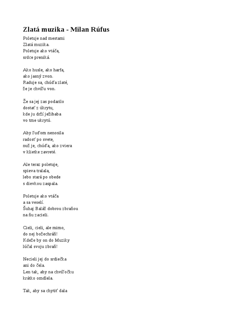 Rufus Zlata Muzika | PDF