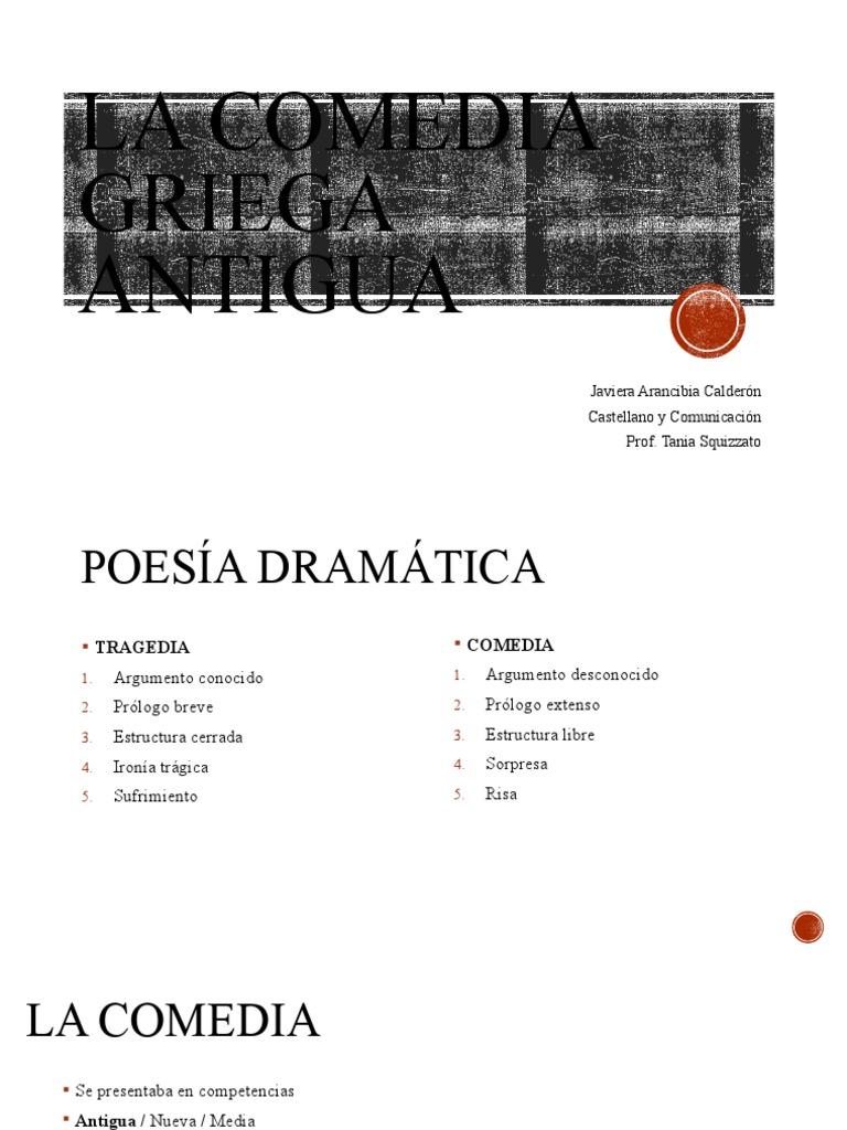 Comedia Griega Antigua: Estructura y Temas | PDF