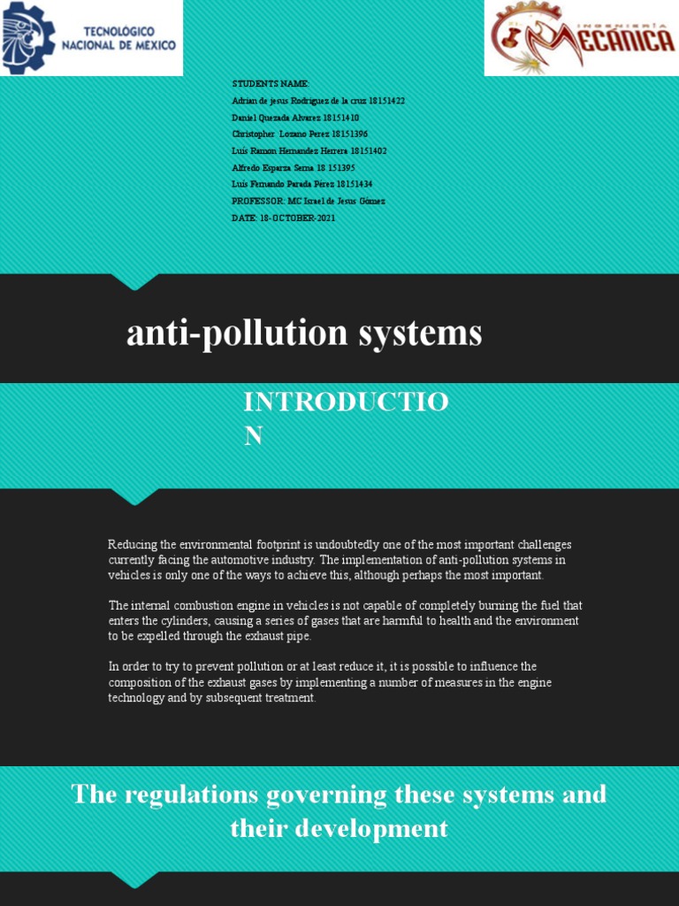Anti-Pollution Systems | PDF | Exhaust Gas | Combustion