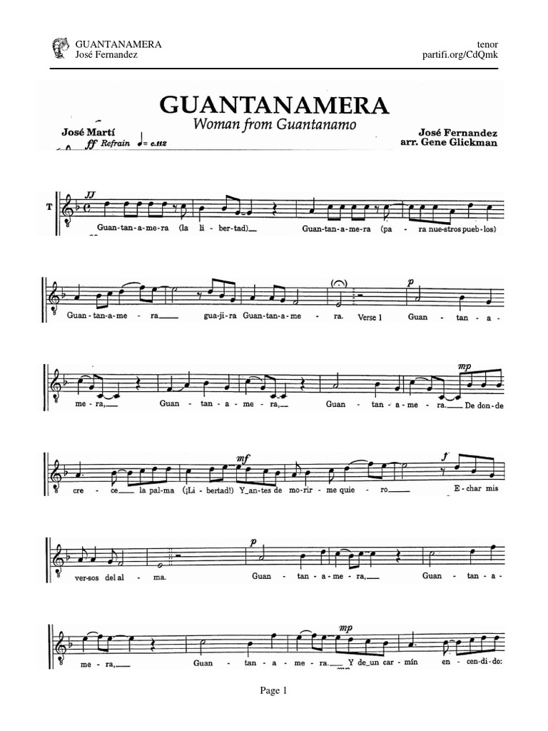 Guantanamera Tenor | PDF