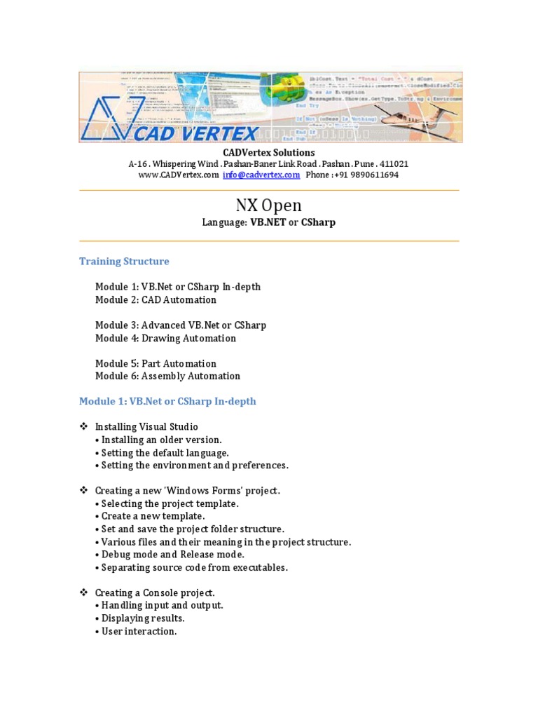 CADVertex NXOpen New | PDF | Computer File | Microsoft Excel