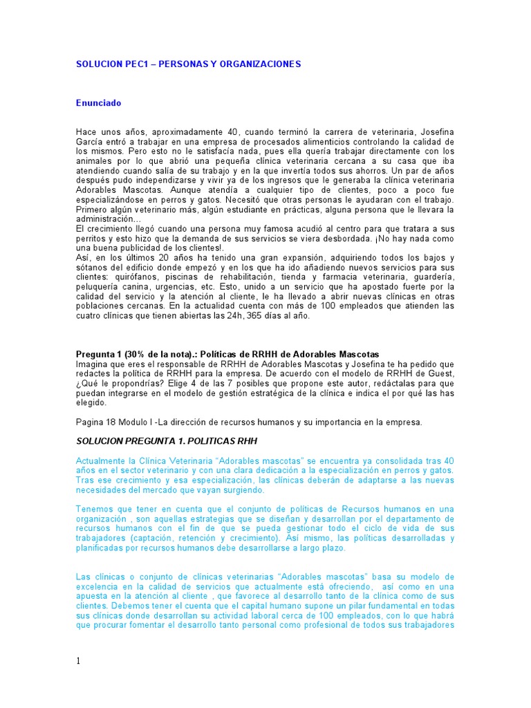 Sol Pec 1 Personas Organizacion Fjpe V001 SN | PDF | Gestión de recursos humanos | Reclutamiento