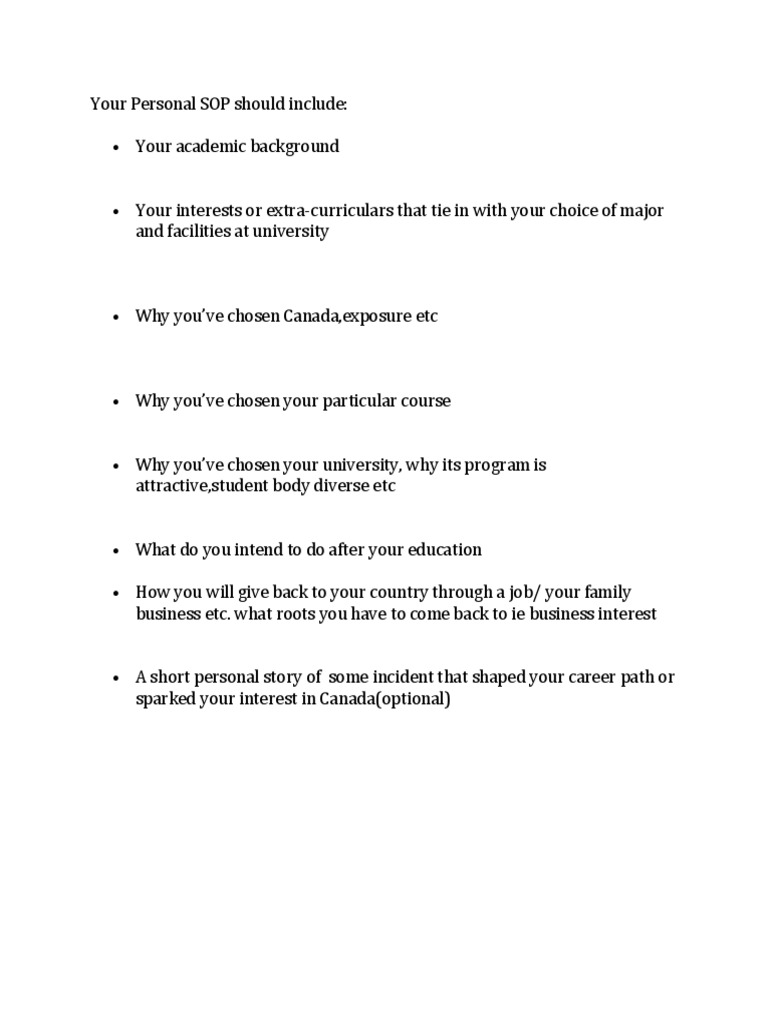 SOP ALL Questions | PDF | Career & Growth